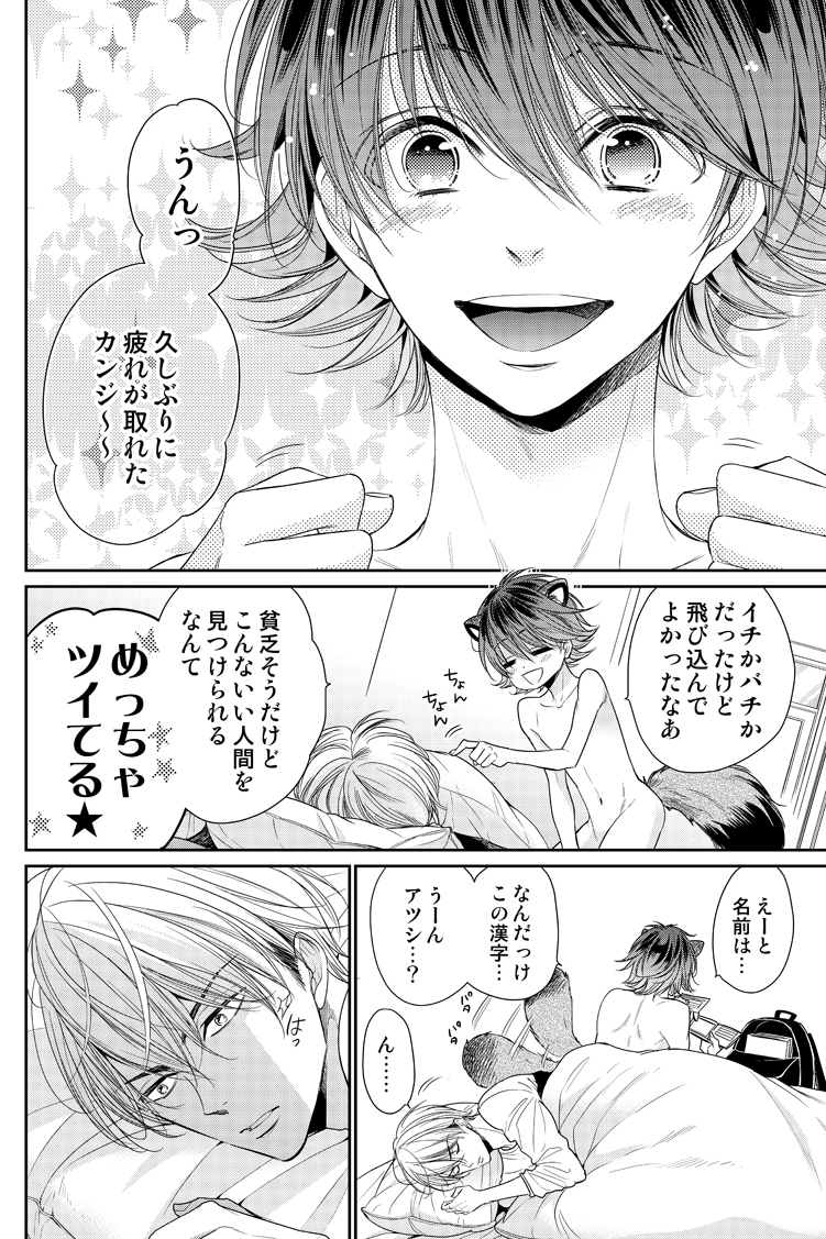 創作BL「大学生が化け狸に押しかけられて嫁にする話(0/9) #創作BL #商業BL 」猫野まりこの漫画