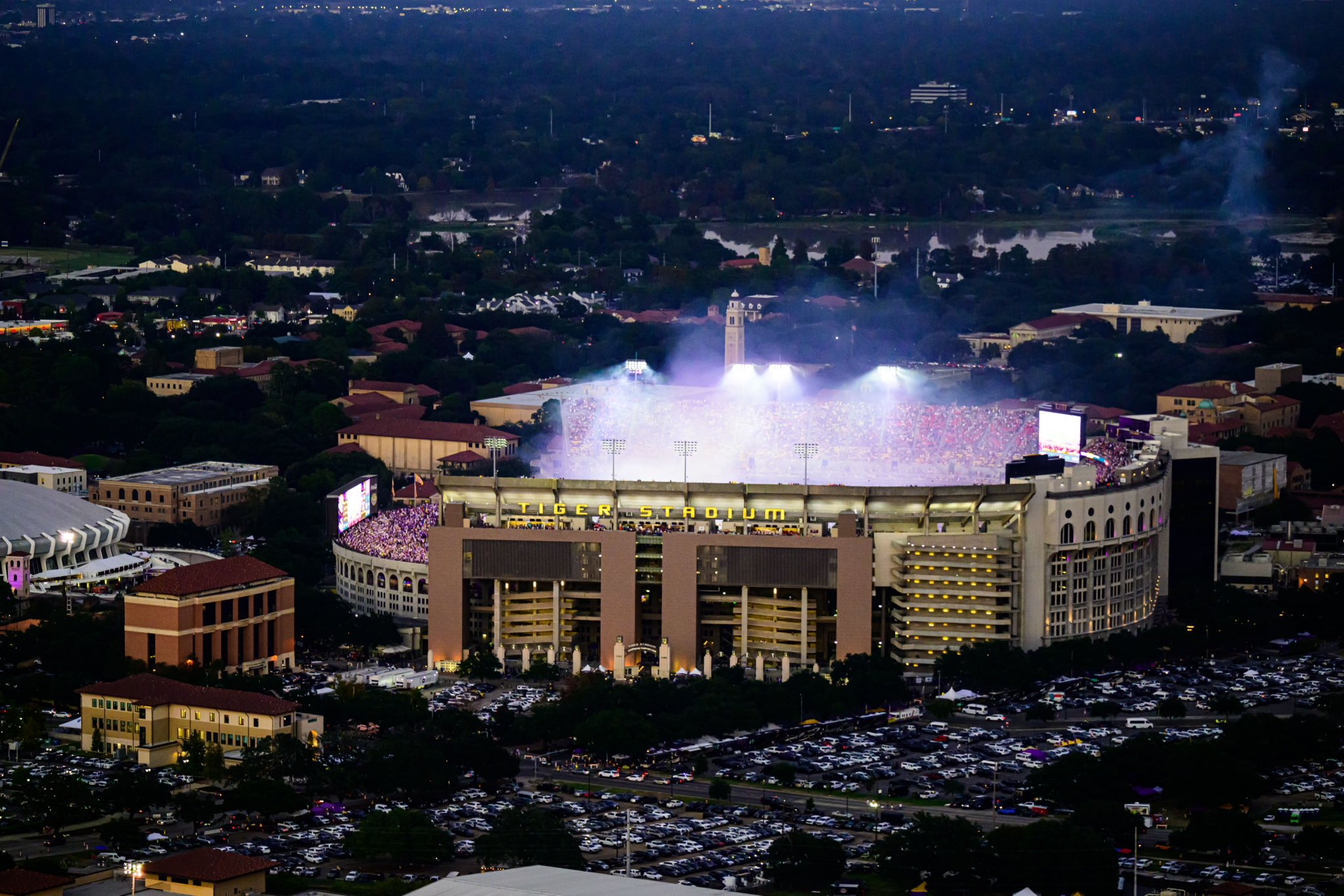 Lsu Stadium At Night LSU Football: Tiger Stadium To Be At 25 Percent
