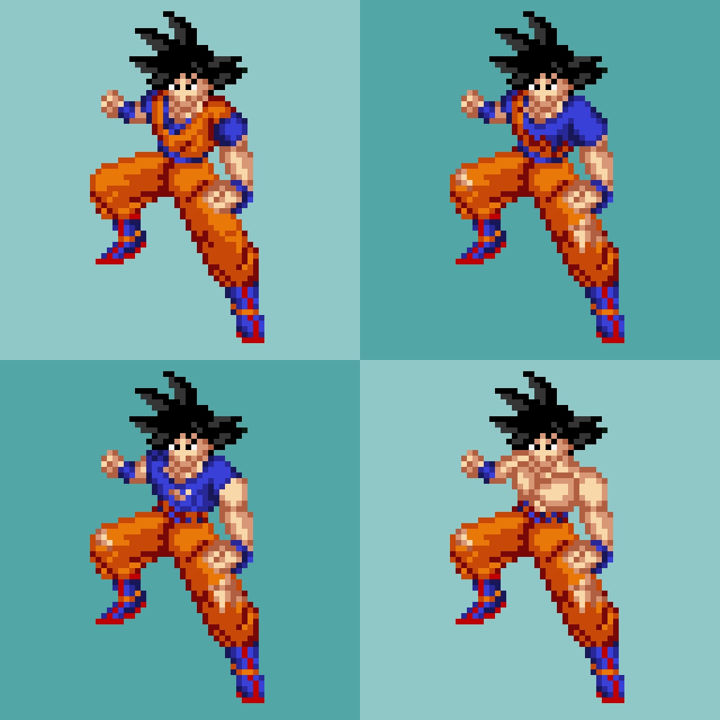 Goku Kamehameha Sprite Hokage Naruto VS Goku (Sprite Animation)