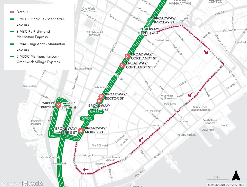 Staten Island Express Bus Map