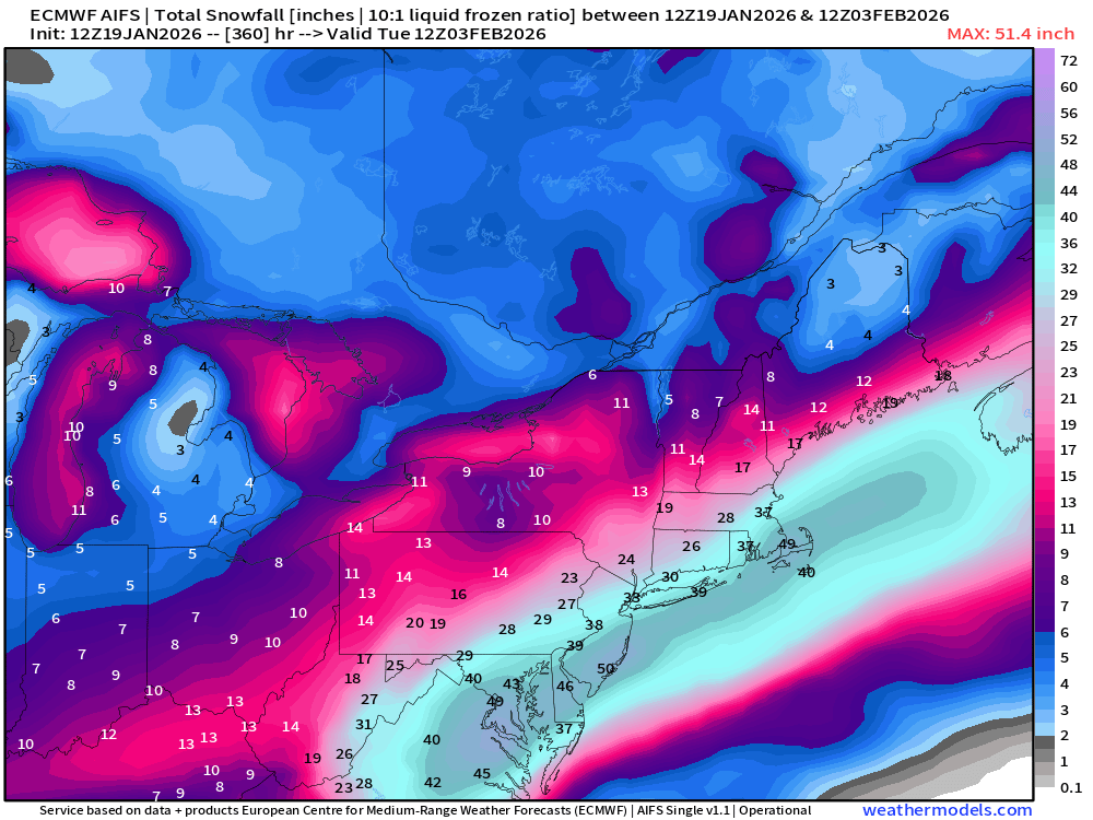 Unprecedented ferocious weather model output: The model shows 2 ...