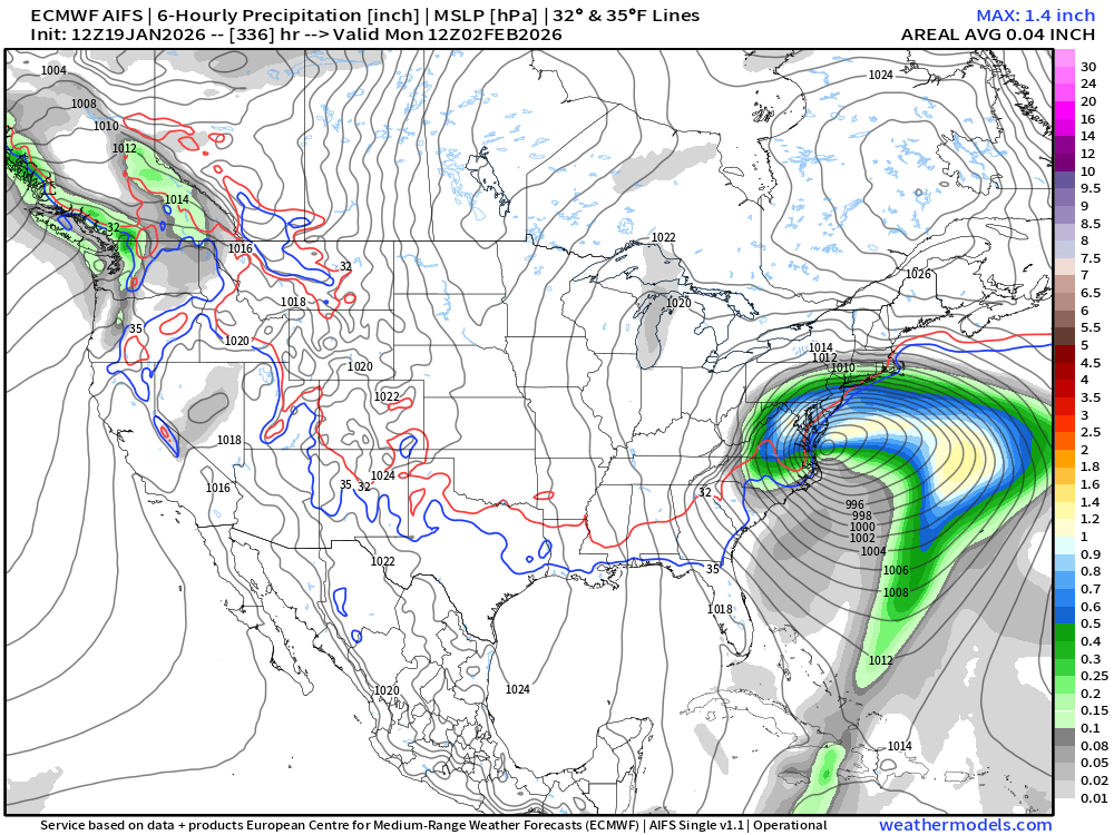 Unprecedented ferocious weather model output: The model shows 2 ...