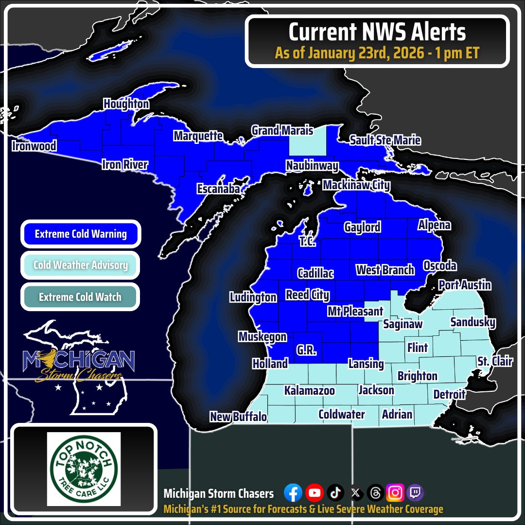Extreme cold warnings, cold weather advisories, winter storm warnings ...