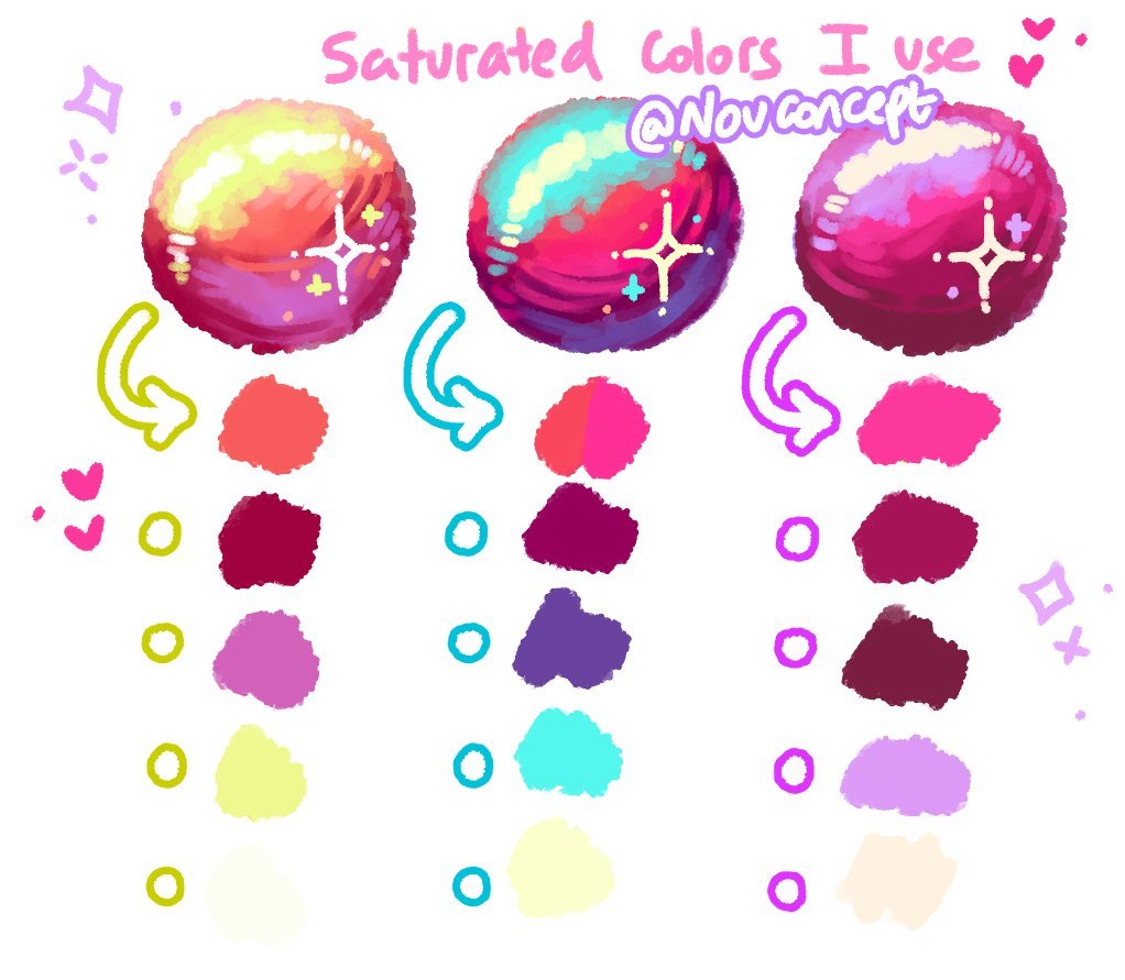 intense and saturated color combinations I like to use in my art! I'll ...