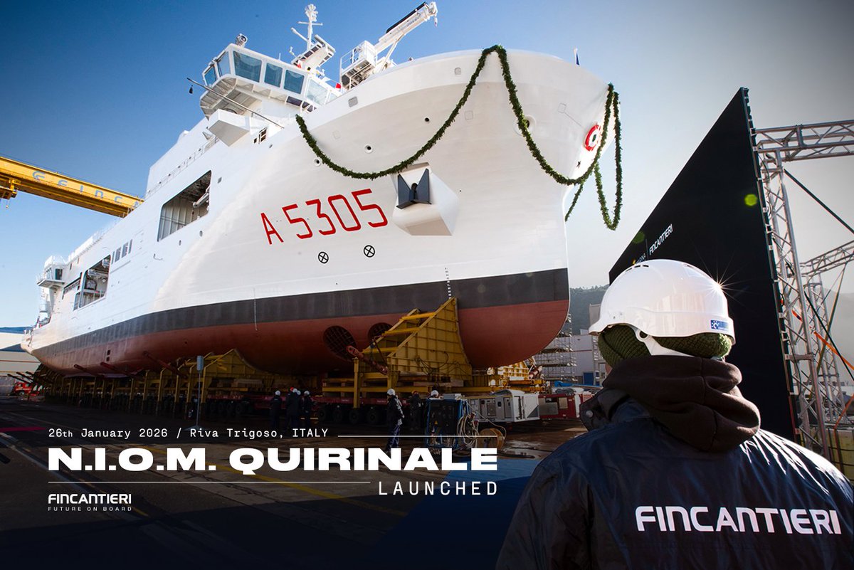 The launch ceremony of the Italian Navy’s new Major Hydro-Oceanographic ...