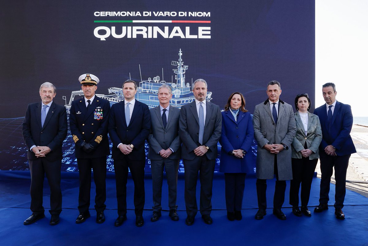 The launch ceremony of the Italian Navy’s new Major Hydro-Oceanographic ...