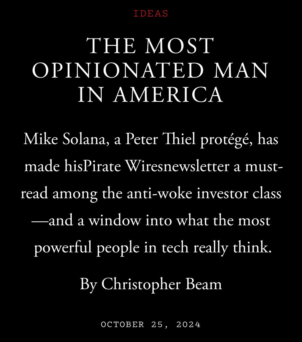 Mike Solana's Pirate Wires, backed by Peter Thiel, Emerges as Key ...