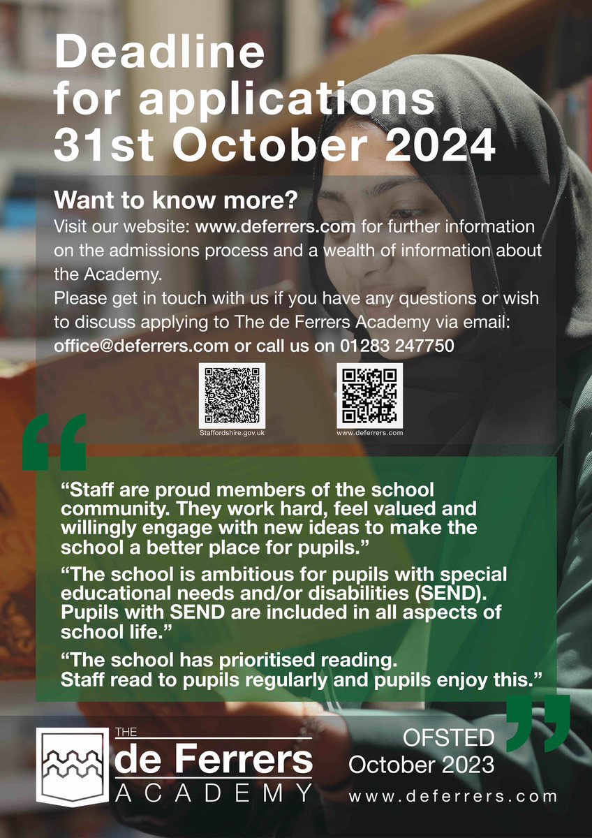 Welcome to The de Ferrers Academy