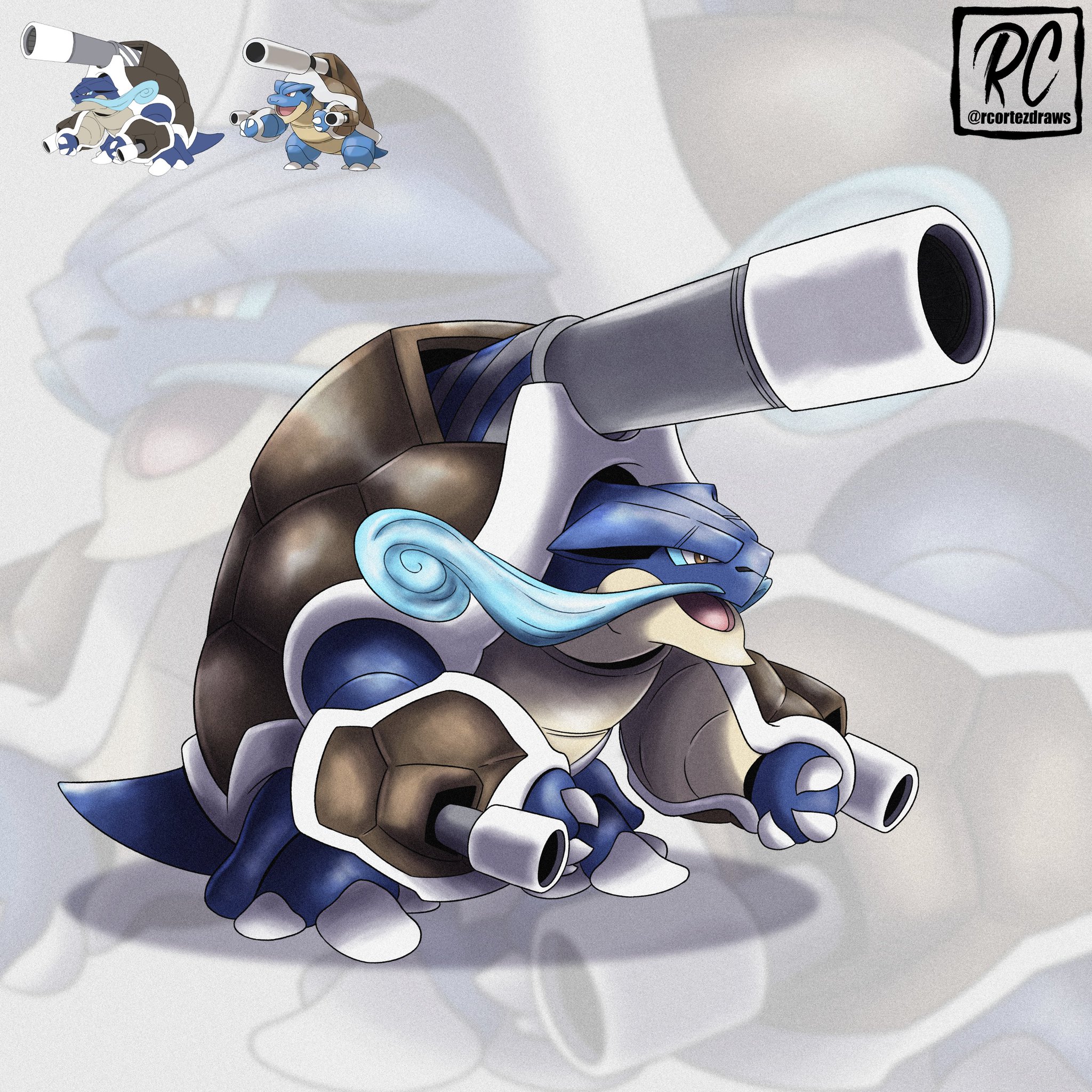Mega Blastoise Drawing