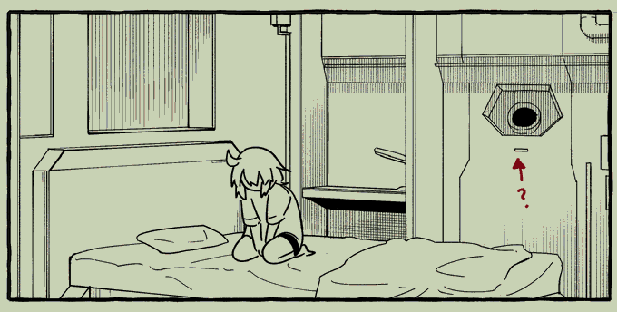 マイルームのこれ何だろ？排気ダクト？？？？ゴミ箱？？？？ と思いながら描.. | シュミナス(オ)＠C106 土曜西1 ほ-20b さんのマンガ | ツイコミ(仮)