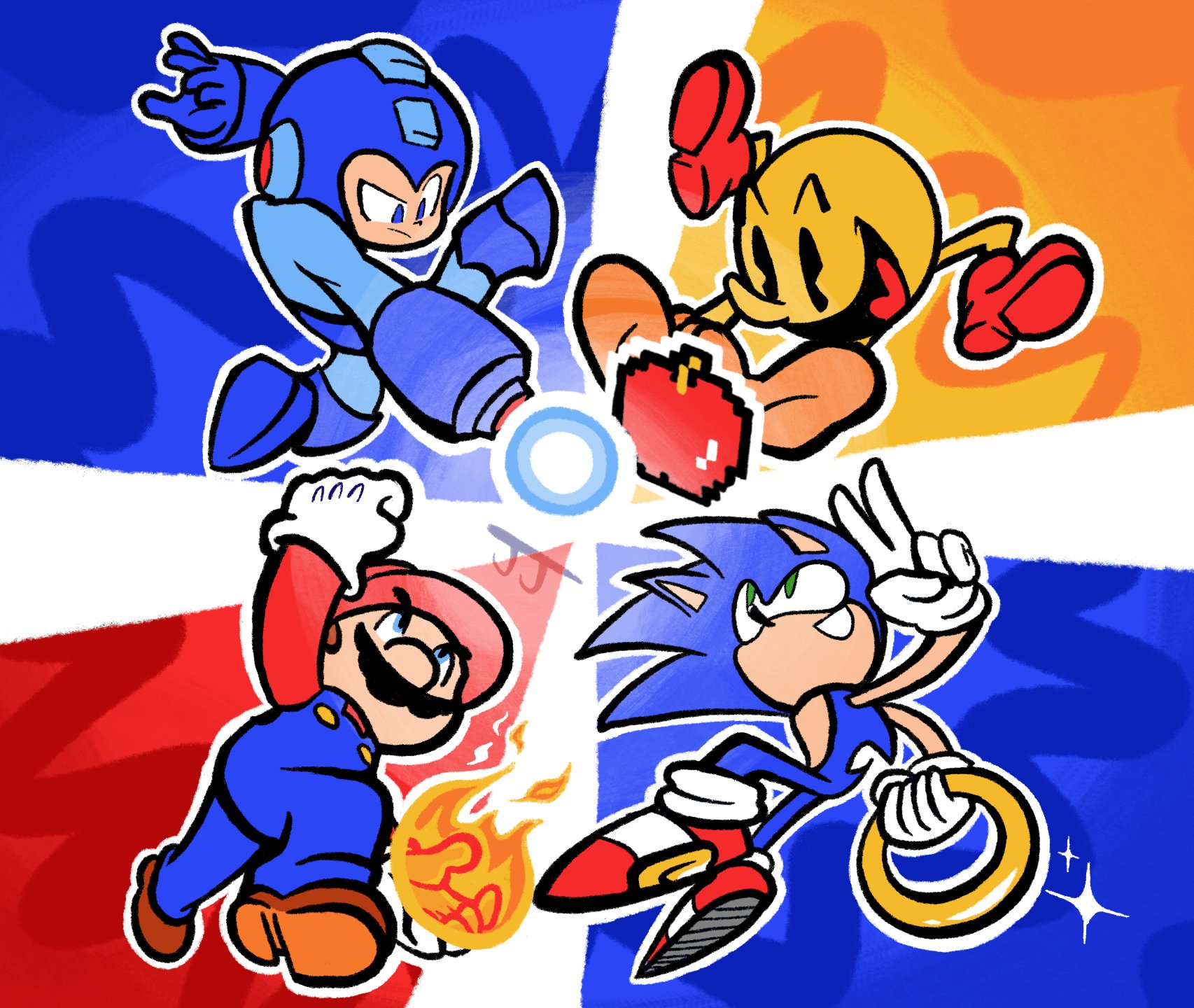 Mario Megaman Sonic And Mega Man On Sonic Boll! (2.0) Mod For Boll