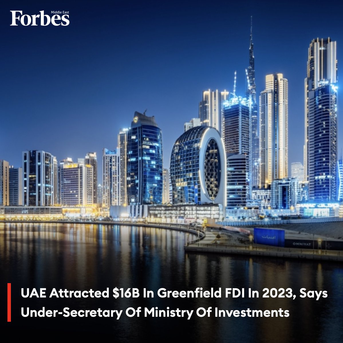 UAE Achieves $16 Billion in Greenfield FDI for 2023, Boosts Position in ...