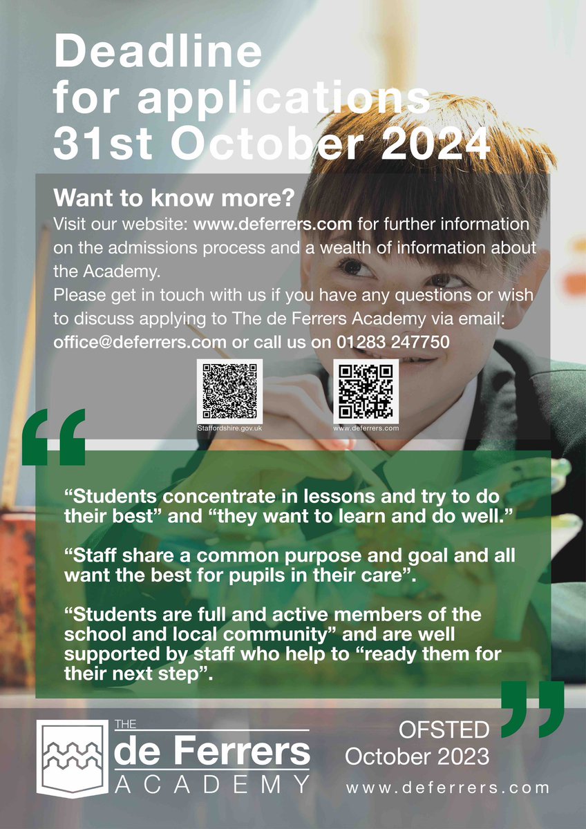 Welcome to The de Ferrers Academy