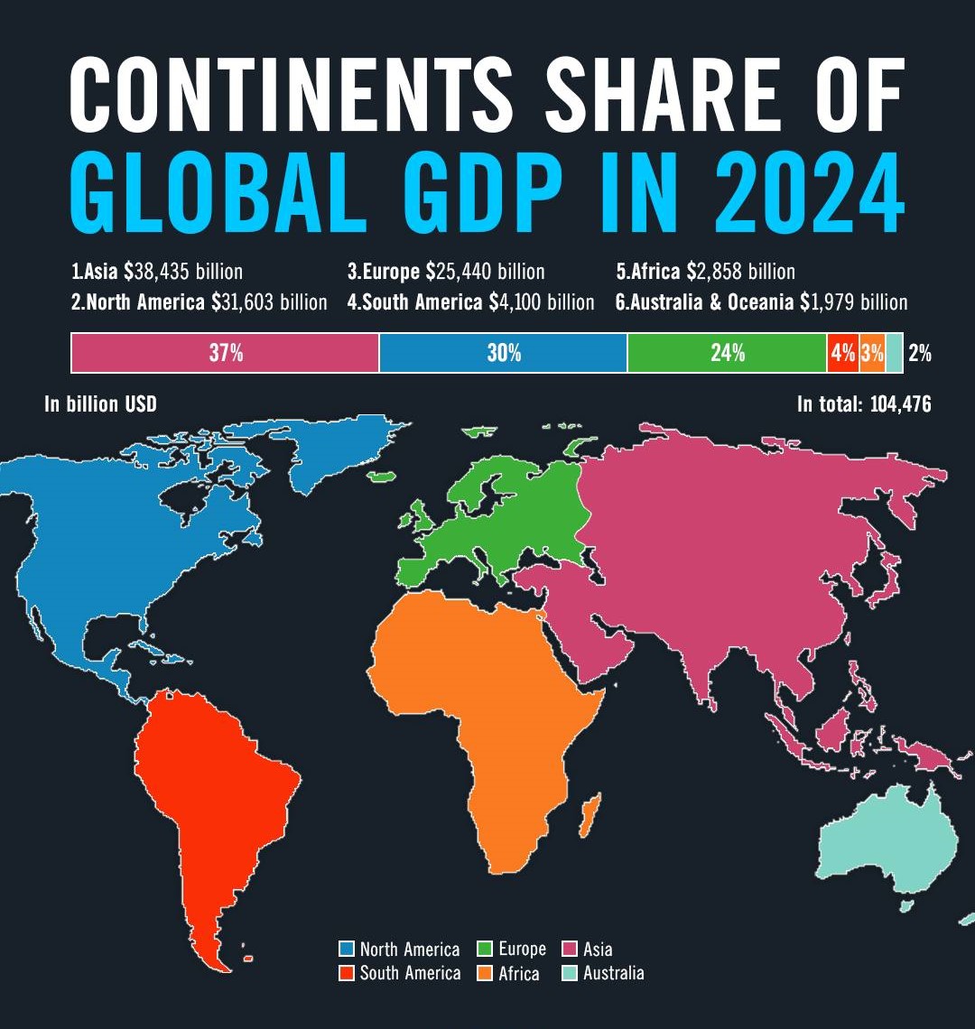 World Map 2024 Continents