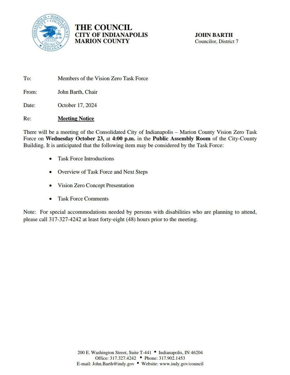 Vision Zero Task Force | Documenters.org
