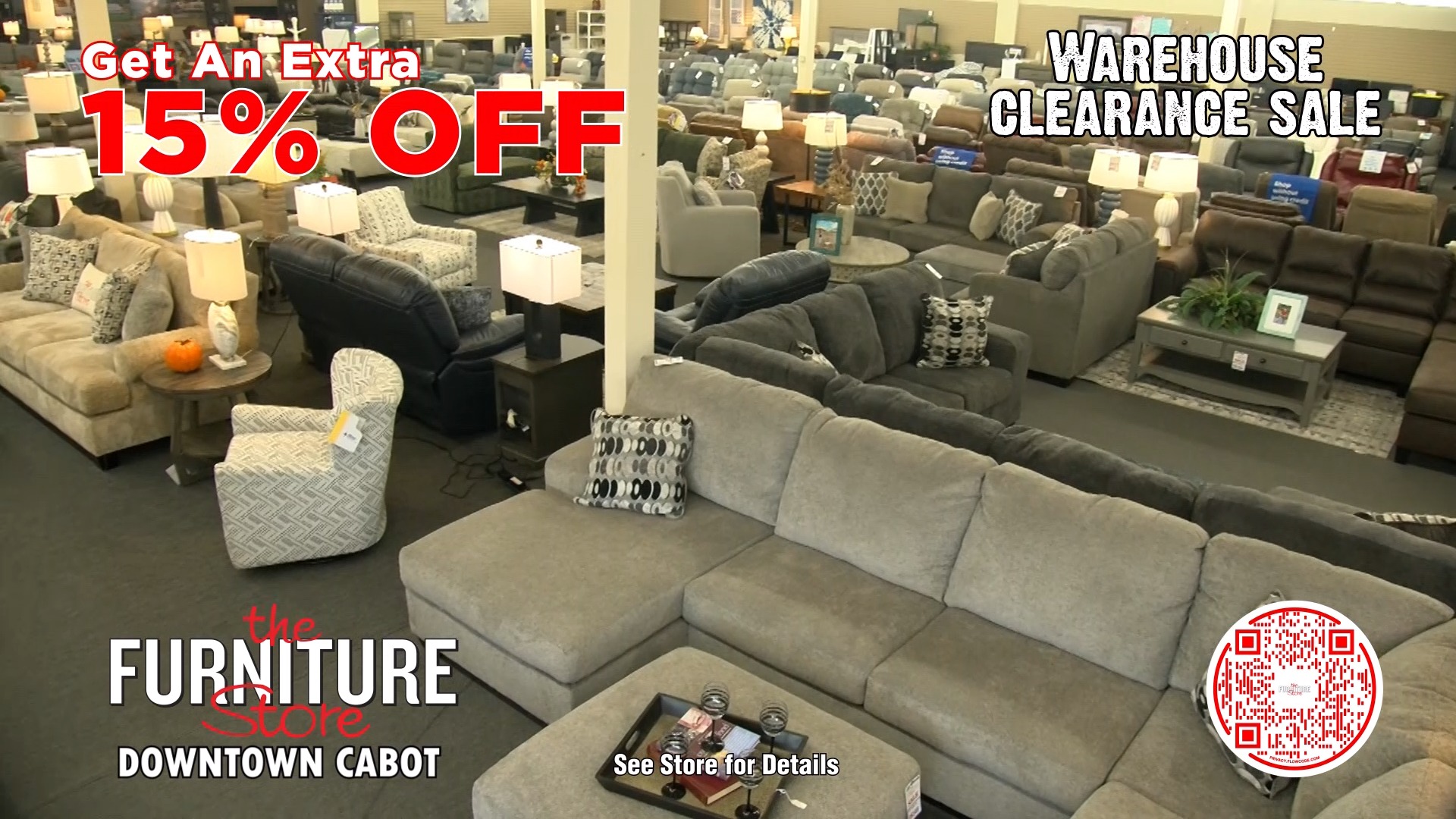 Furniture warehouse clearance sale store