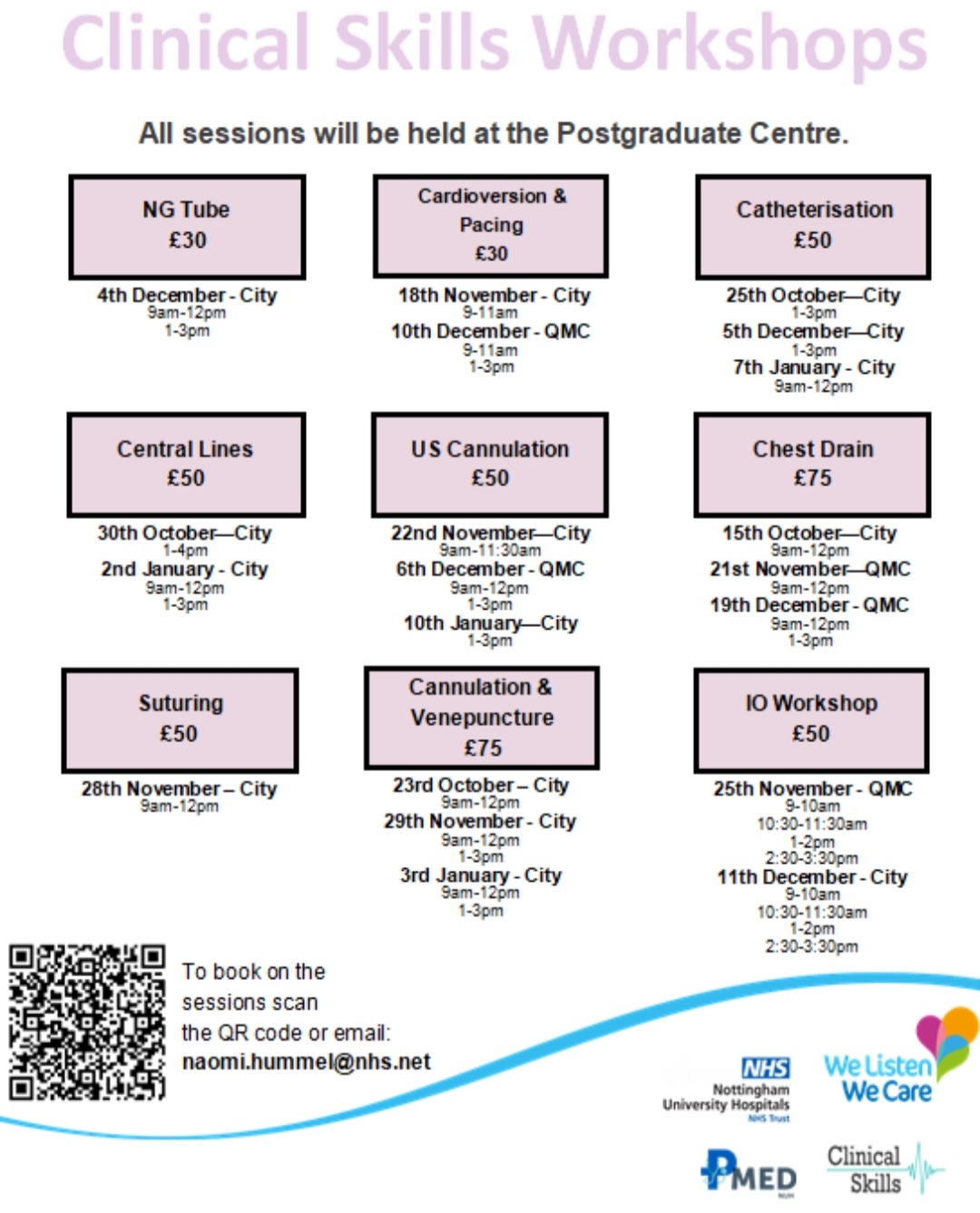 Clinical Skills 6 Clinical Skills Training Posters | Nuring Skills