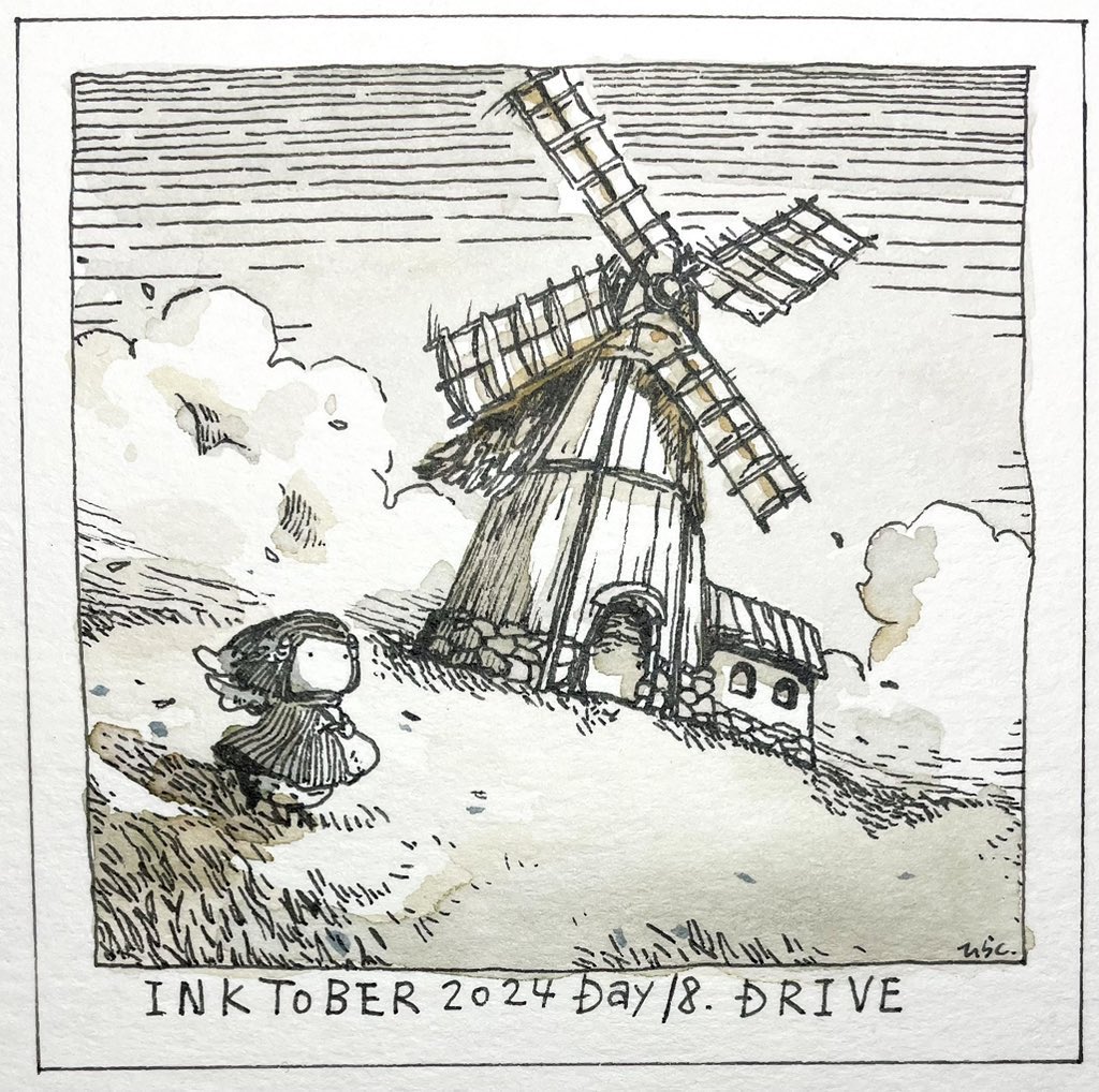 今月描いた絵を晒そう #Pavot 10月は #Inktober に参加しています。 旅を想起させるテーマが多く」ひらく🐑の漫画