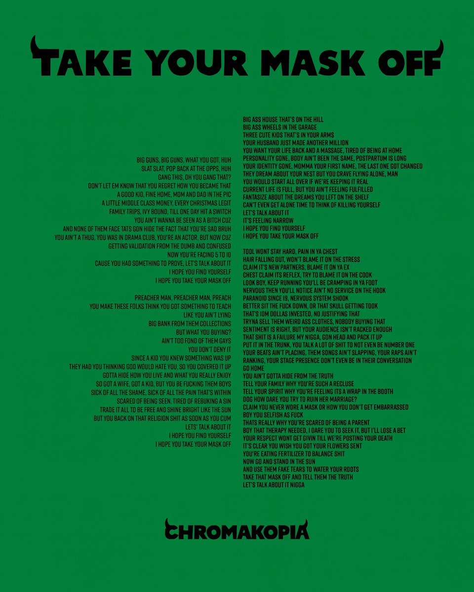 Tyler, The Creator – Take Your Mask Off Lyrics | Genius Lyrics
