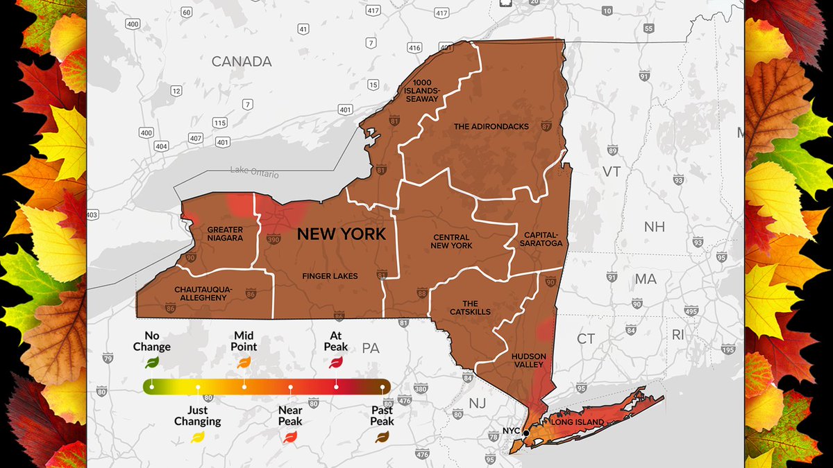 New York Fall Foliage Report NY State Fall Foliage! Which Areas Will