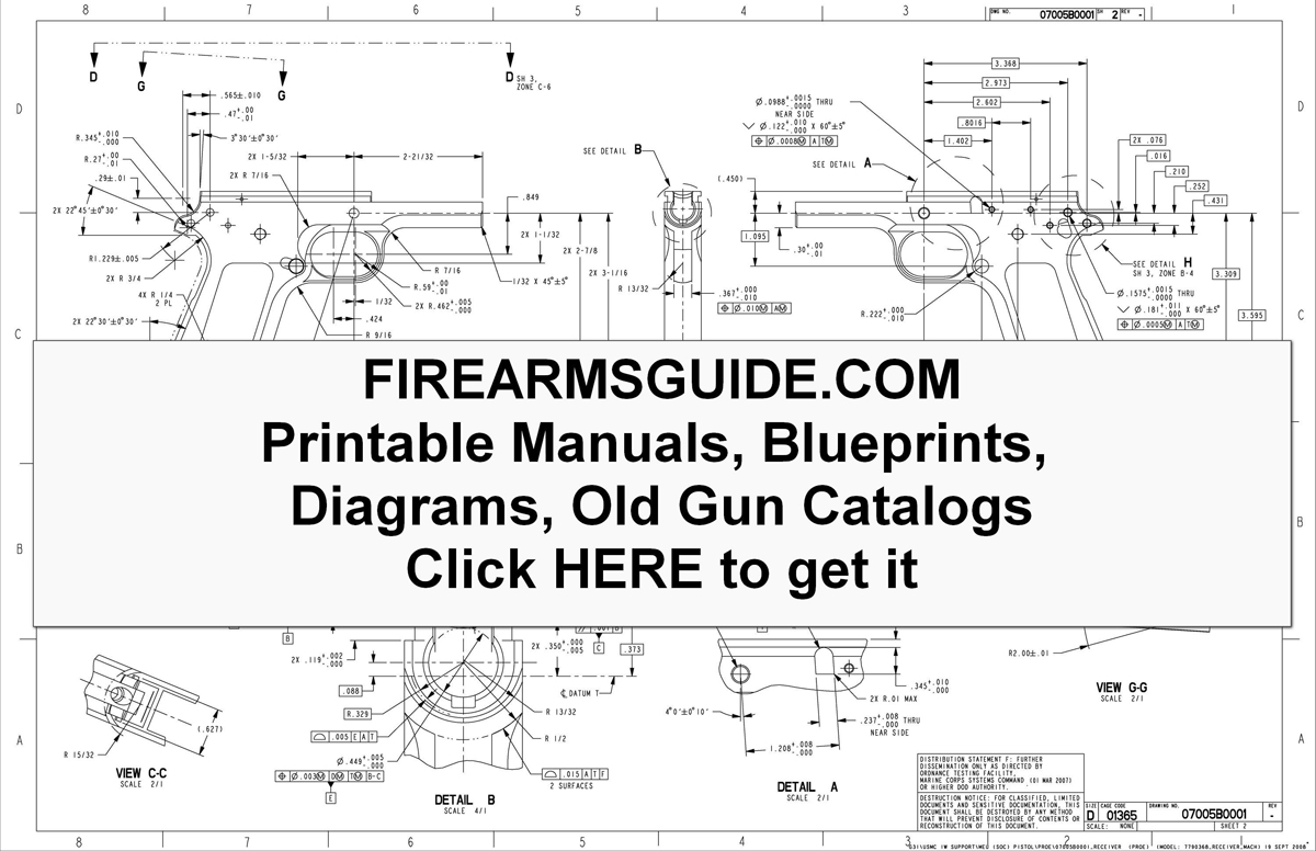 Over 26,400 Printable Gun Parts Diagrams, Parts Lists, and Blueprints ...