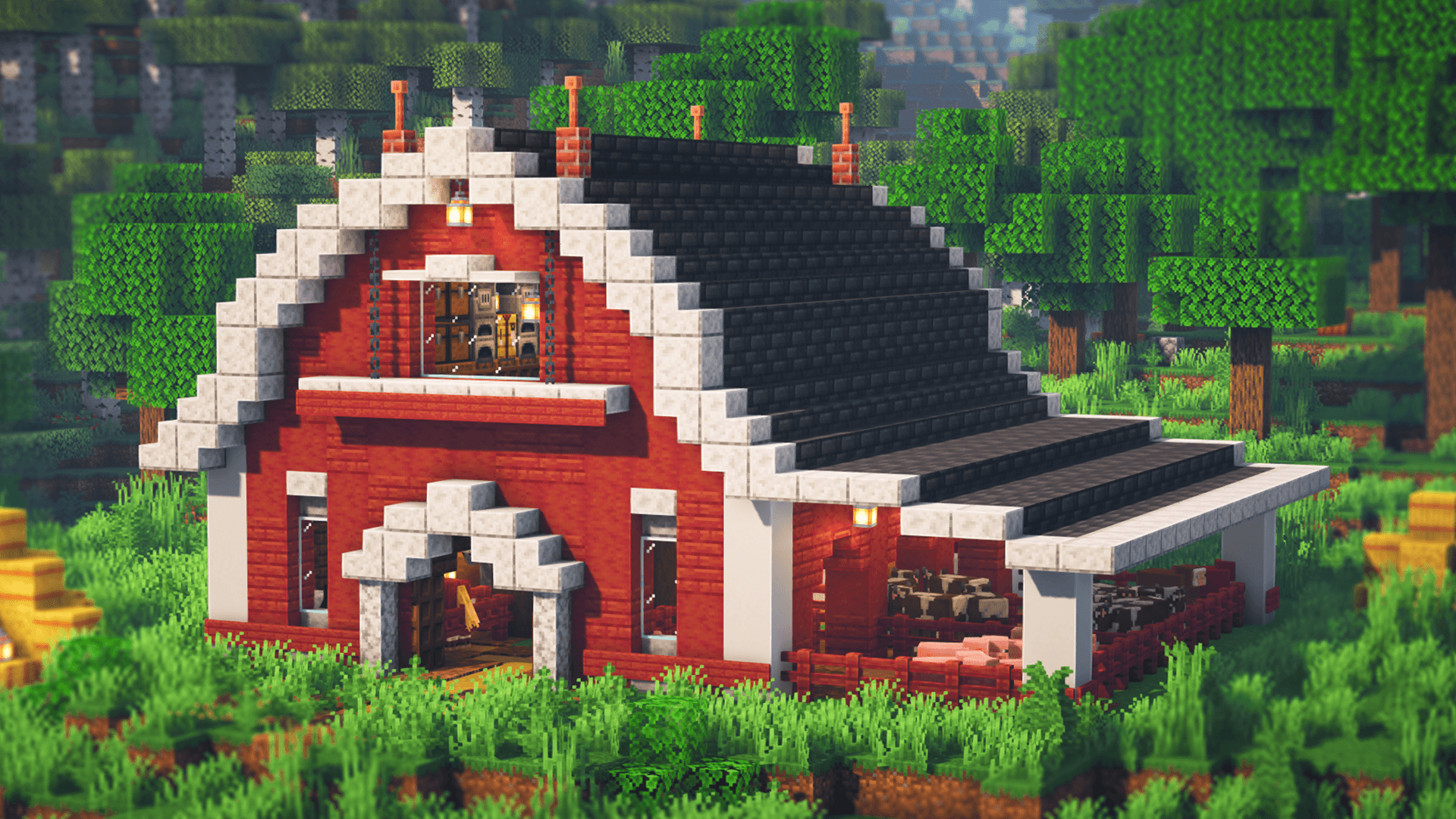 Minecraft Medieval Barn The Ranch By Fall Studios (Minecraft