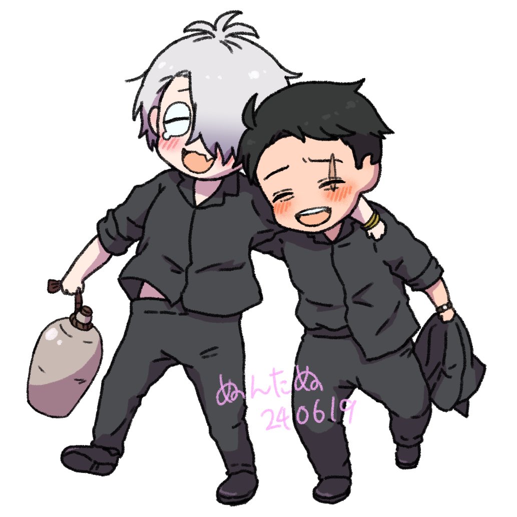 「CNCNはあのビジュアルのインパクトが自分にとってめちゃくちゃ強かったので度々描いてた。これ以外にもある。 」ぽこ・ぽ・ぬんたぬの漫画