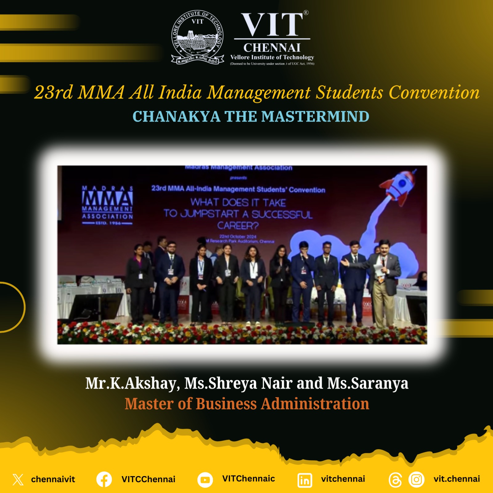 Vit Business School Logo VIT Dr. Vajjhala Venkata Gopal, Dean Of