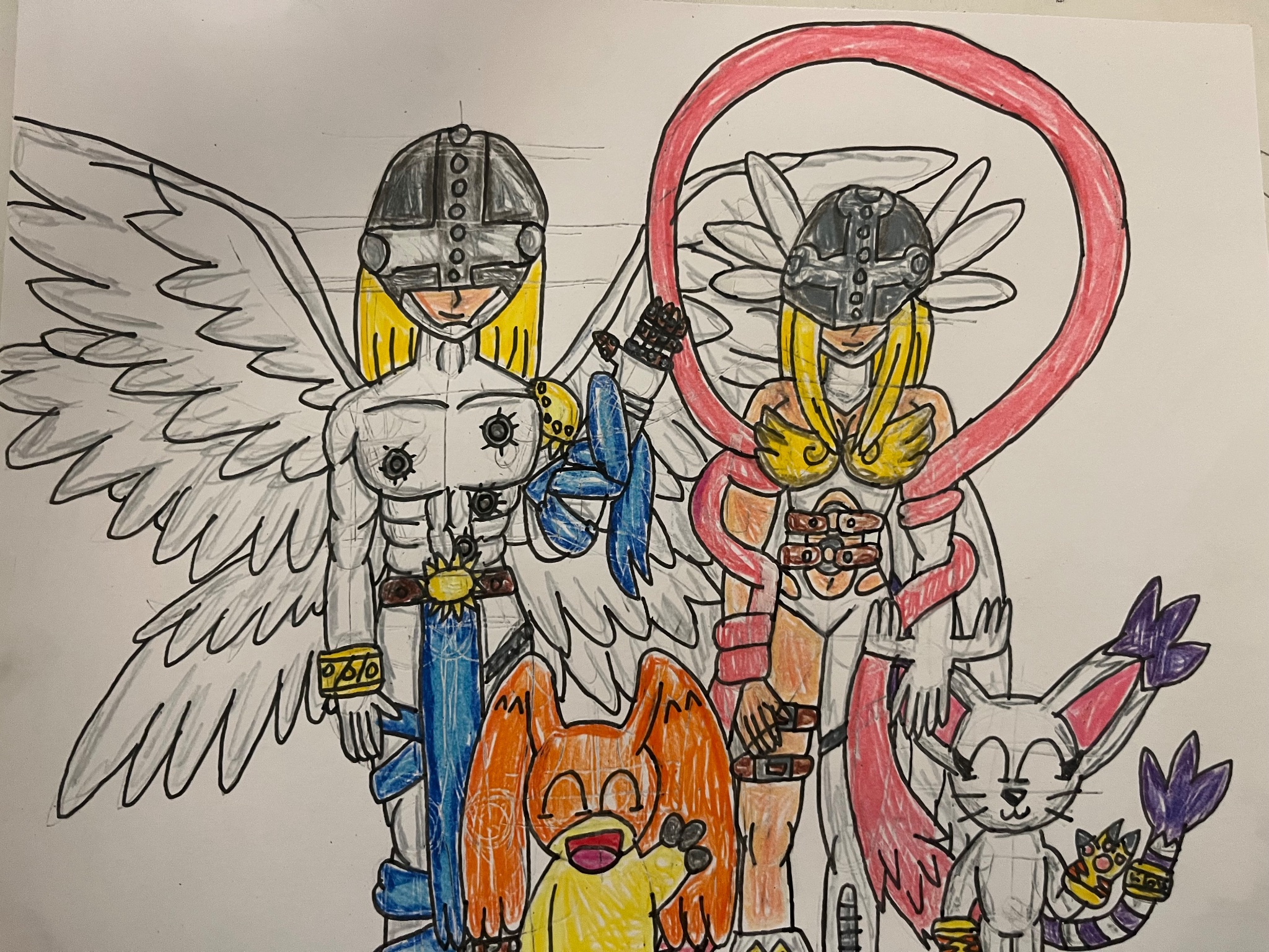 Digimon Angemon And Angewomon