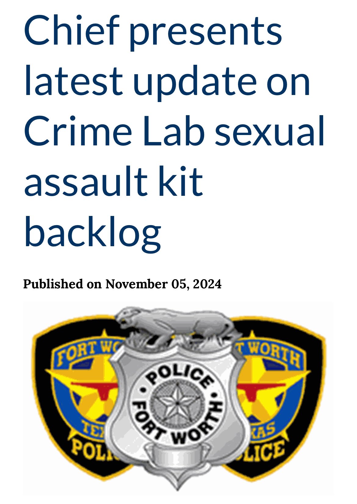 Fort Worth Police Logo