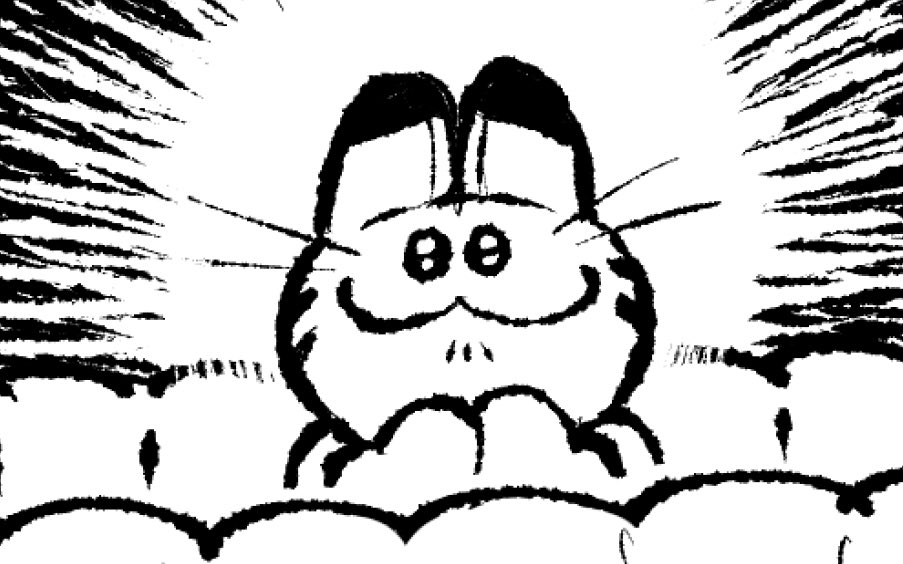 「かわいい顔描けた 原稿サイズは米粒みたいに小さいからアップで見てもらおうかなって 」tamaの漫画