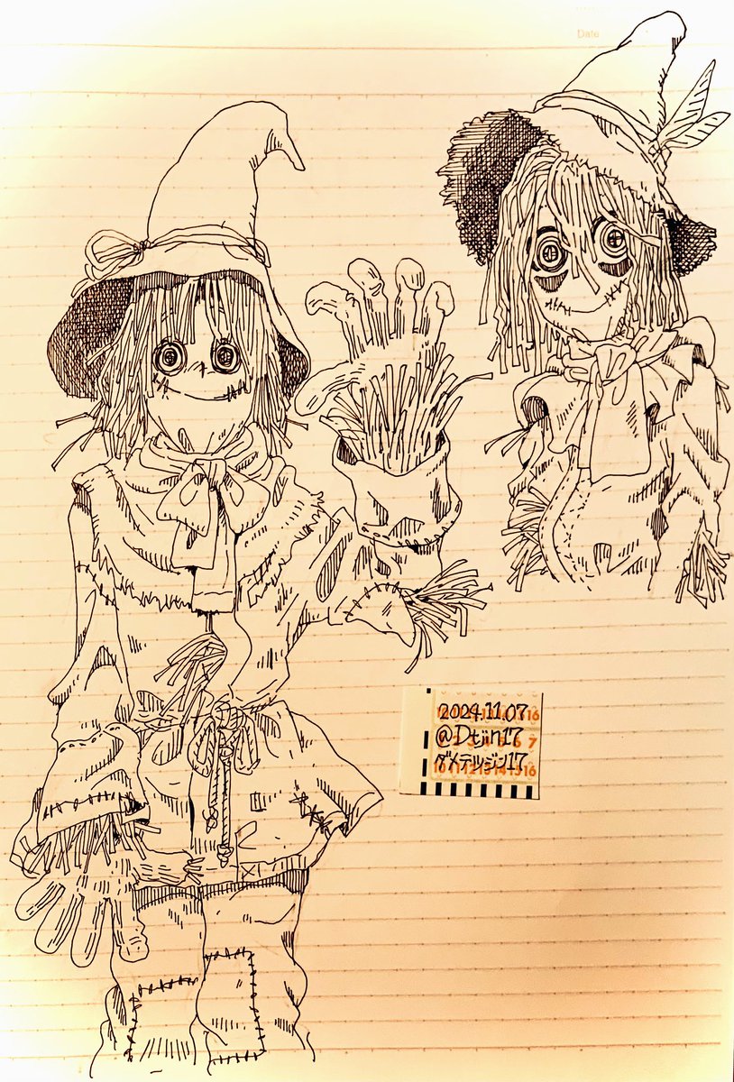 「#scarecrow #おきらくがき #oc #doodle 」ダメテツジン17の漫画