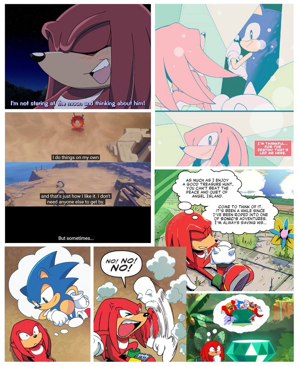 「Anyway, this is Knuckles. #sonknux 」rokuro💙 ️3/16【S12b】の漫画