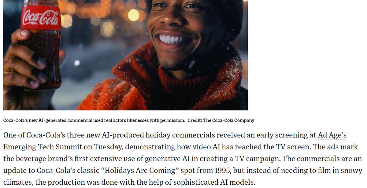 Coca-Cola just shocked the world with their latest holiday ad. They ...