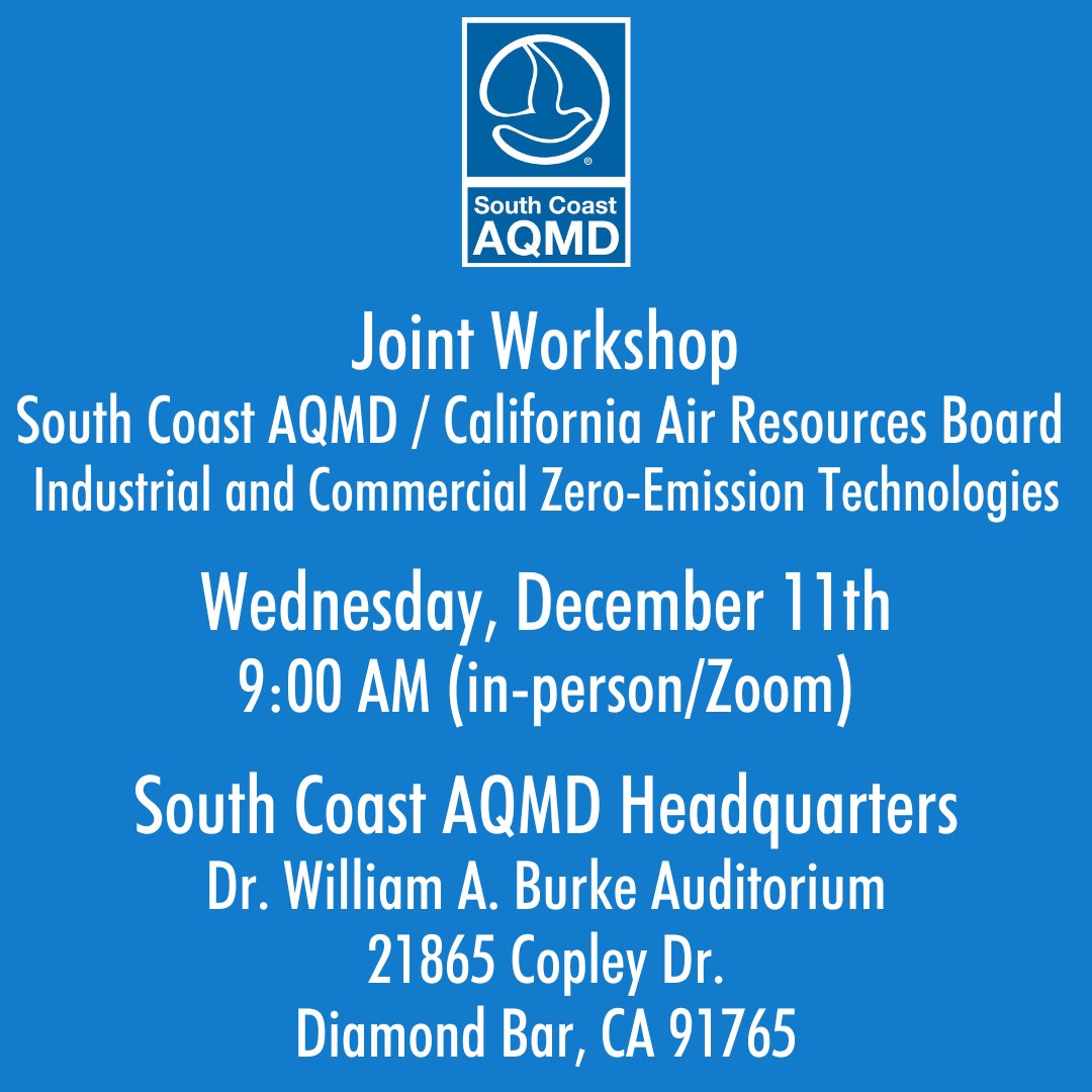 Aqmd Logo South Coast AQMD AQMP Advisory Group Meeting #9 January