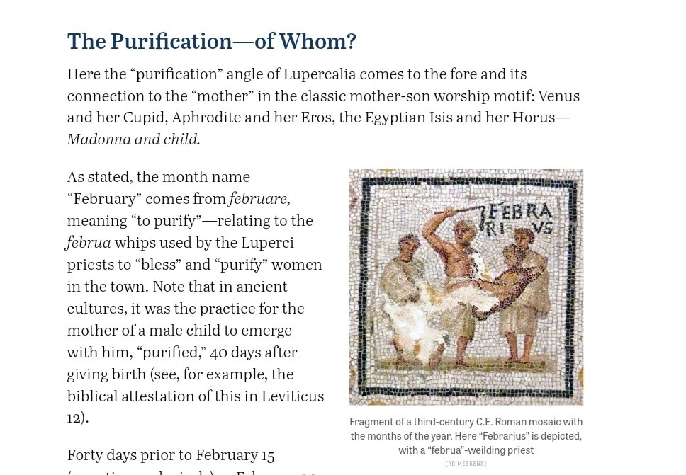 Lupercalia was an ancient Roman festival held on February 15 is the ...