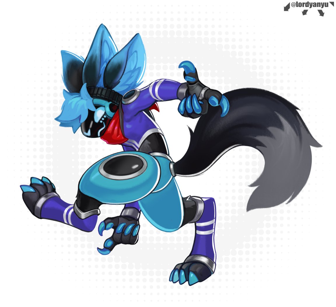 「protogen doing sonic adventure pose 」|lordyan耶博士のイラスト