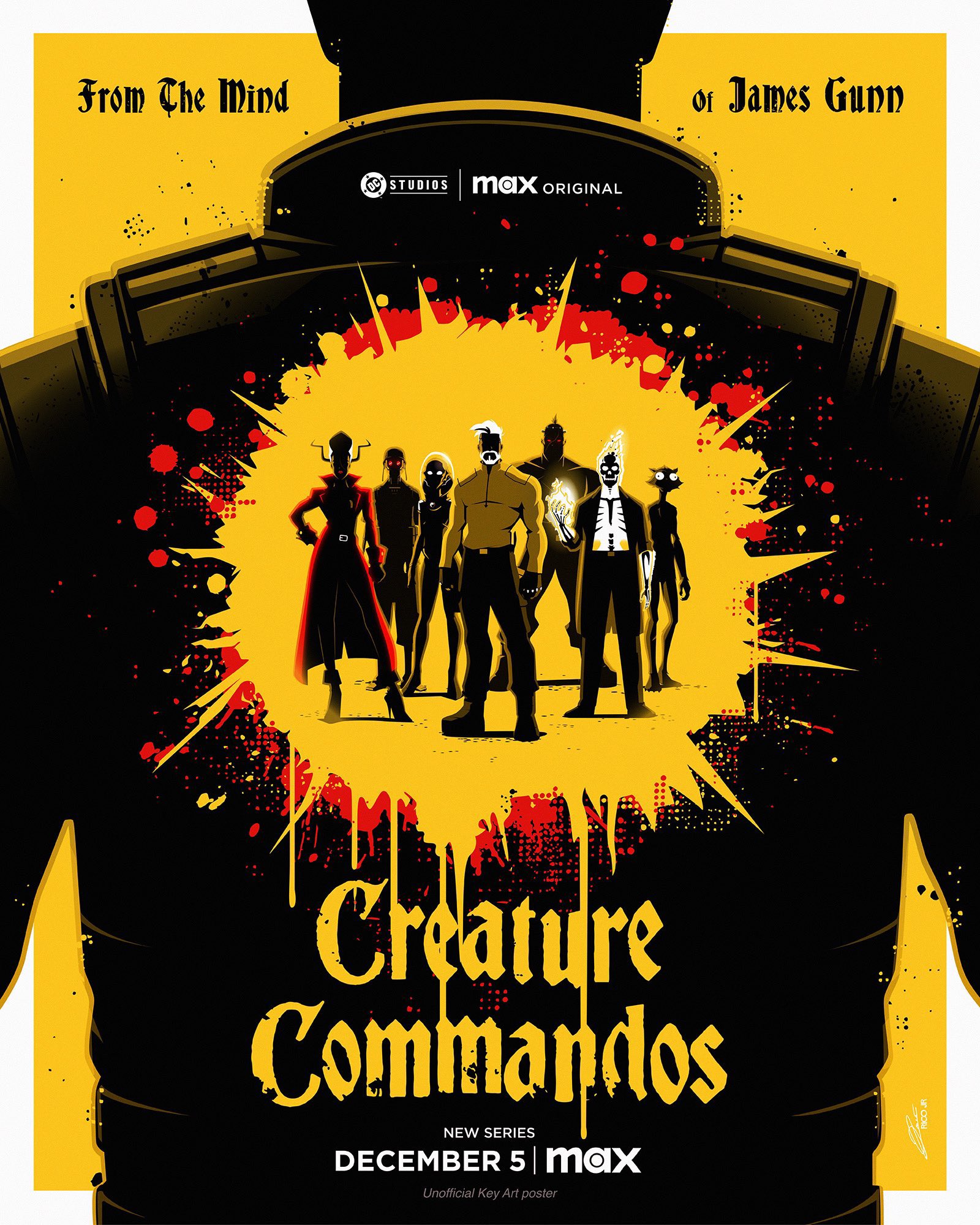 Nieuwe Creature Commandos poster op HBO Max België op MoviePulp