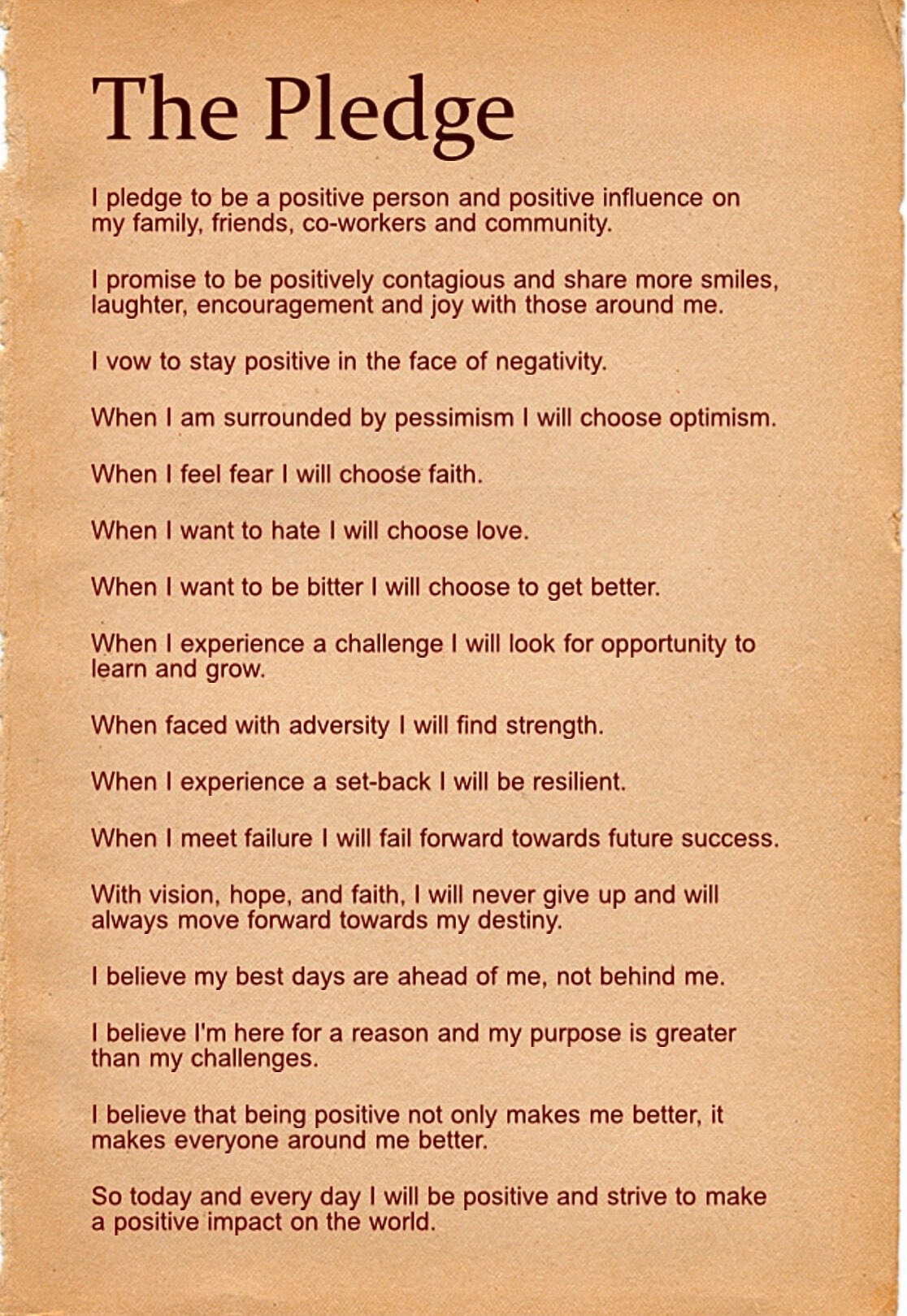 Great Pledge Quotes Amazon.com: Positivity Pledge Modern