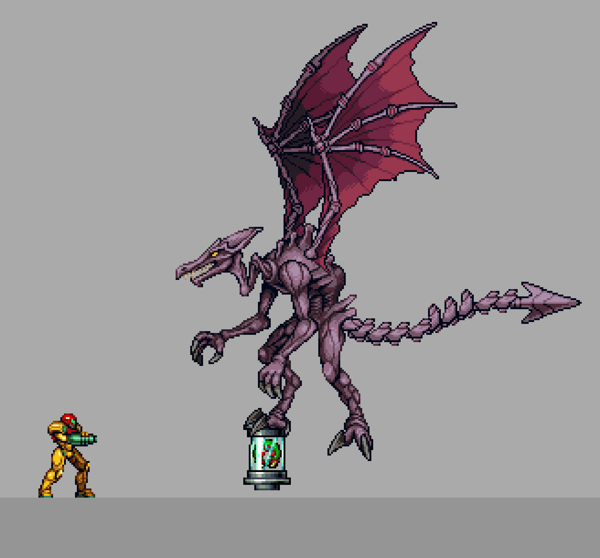 Ridley Metroid Sprites Super Metroid Ridley" Sticker For Sale By