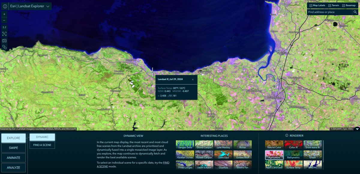 Landsat Explorer Derived From Landsat Image From 2011 (Source: Earth