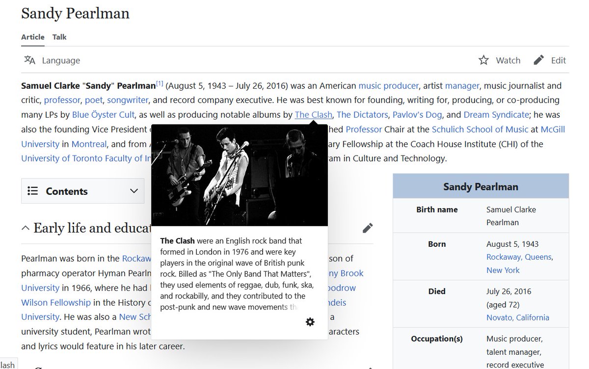 Blue Öyster Cult's record producer "Sandy" Pearlman was the Schulich ...