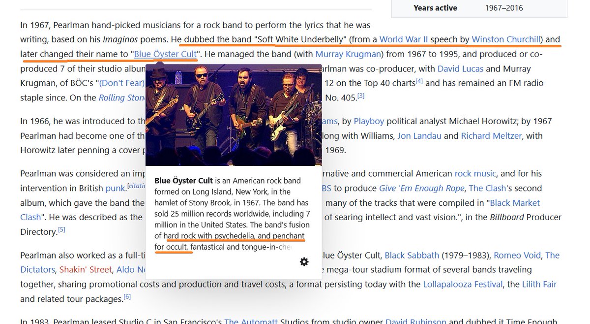 Blue Öyster Cult's record producer "Sandy" Pearlman was the Schulich ...