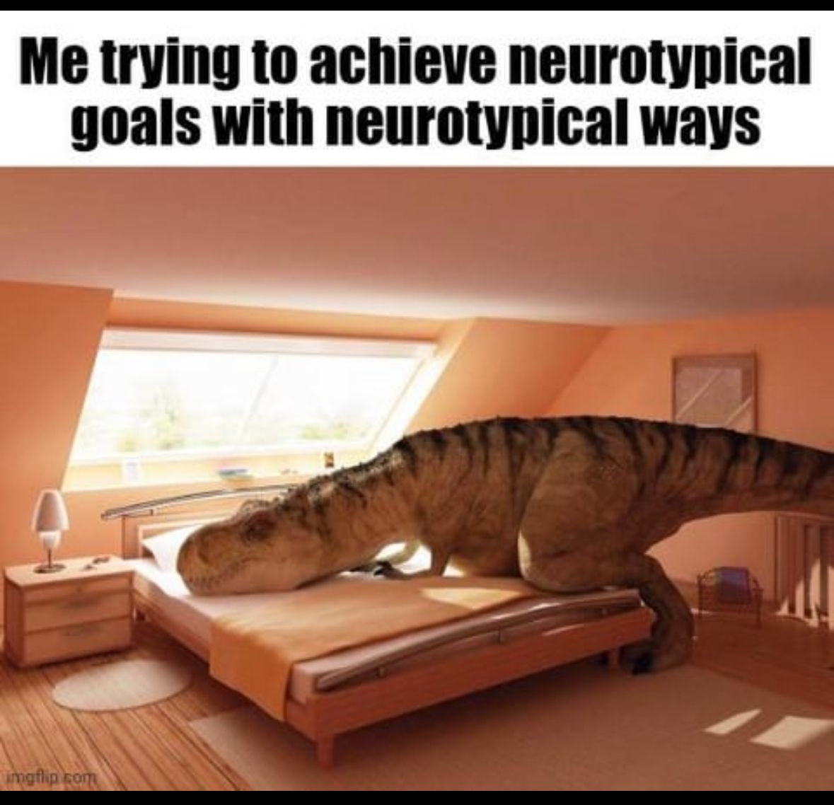 Meem A T Rex Making Bed