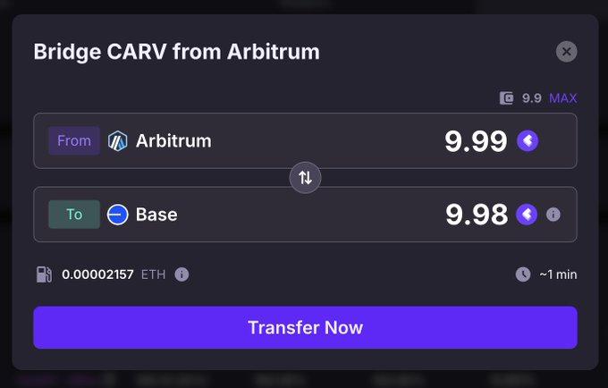 CARV Launches Token Bridge on Protocol Explorer