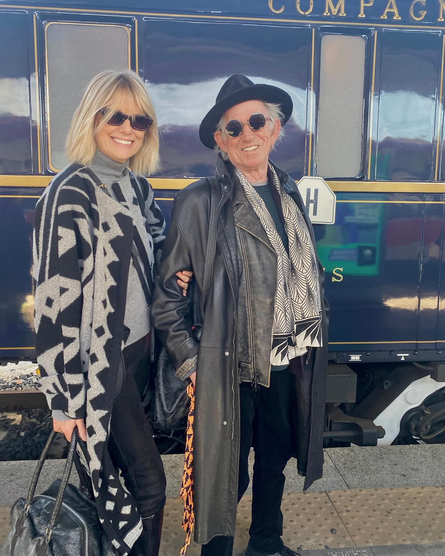 Keith Richards Und Patti Hansen Rolling Stones Guitarist Keith