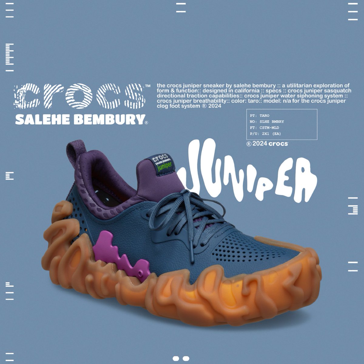 Salahe X Crocs Juniper 'Taro' Men's Sizes 8-13 ($140) (Whole Sizes