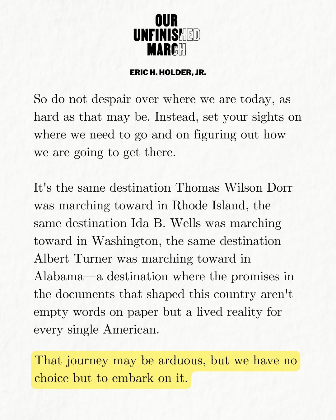 Eric Holder Quote