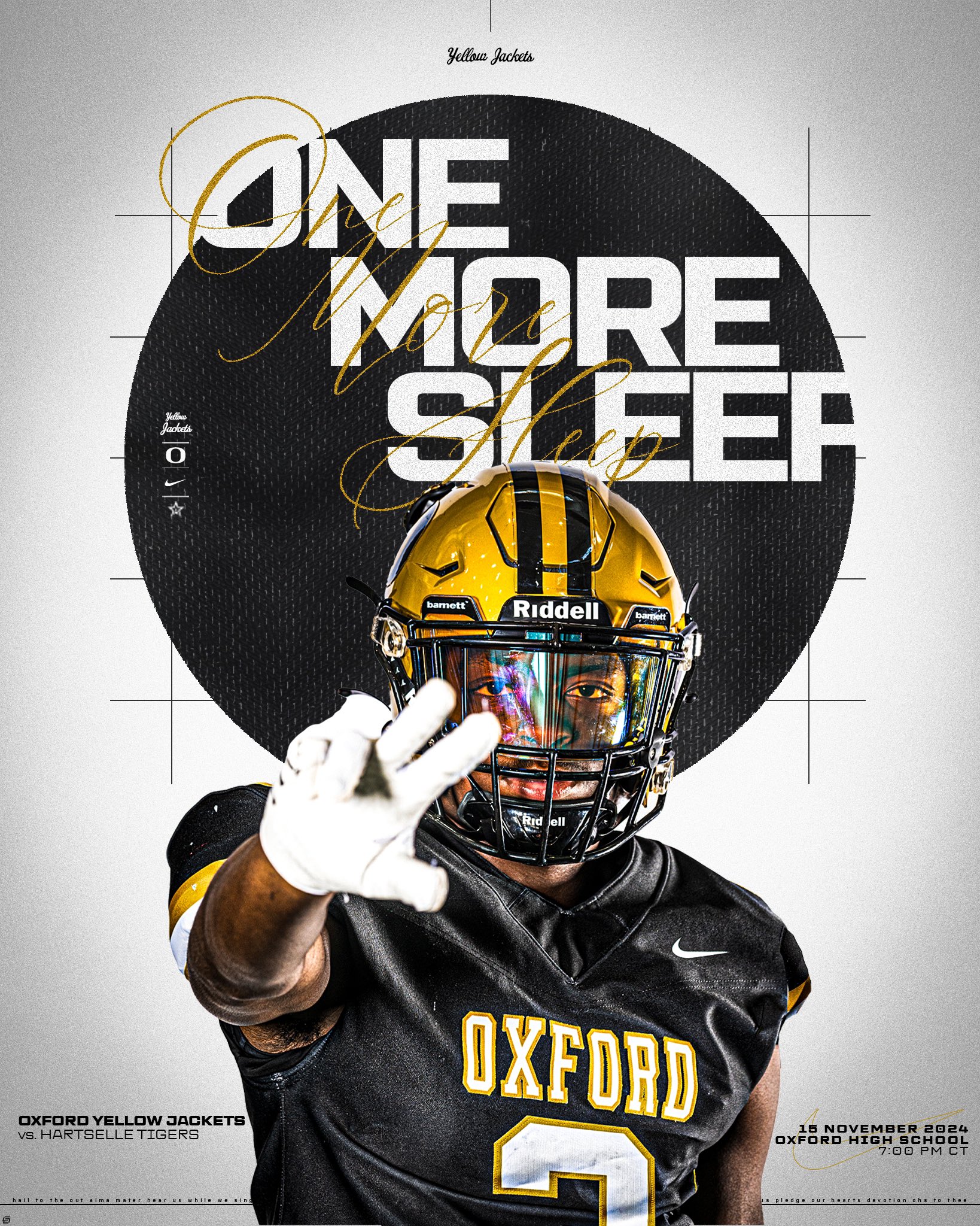 Oxford Yellow Jackets Logo Boys Varsity Football | High School Sports