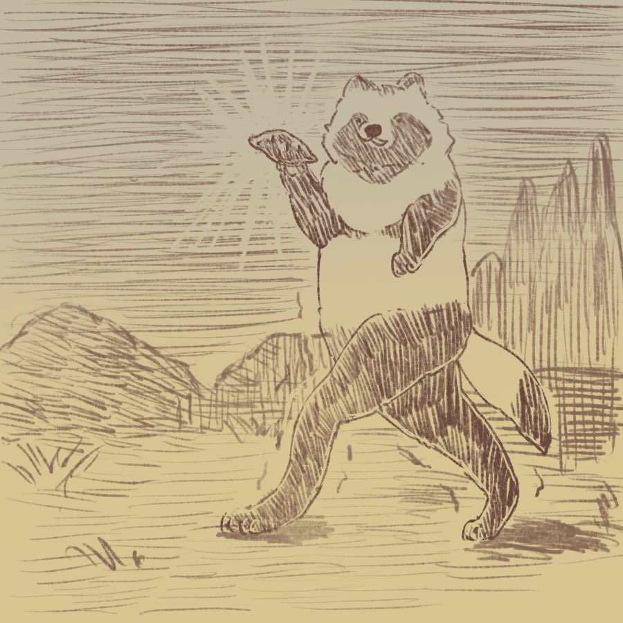 プレーリードッグ 優先席 」嫁の落書き（動物絵描き）の漫画